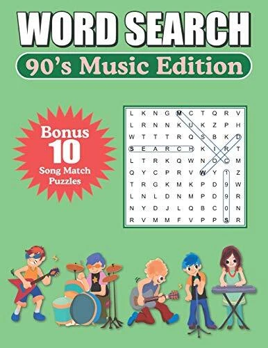 WORD SEARCH 90'S Music Edition: Large Print Word Find Puzzles. Publishing