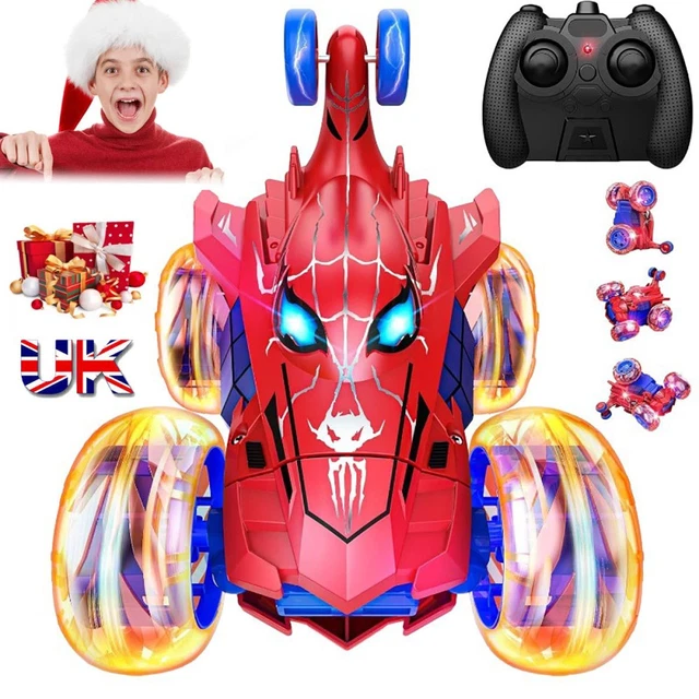 KIDS REMOTE CONTROL Car RC Spider Man Stunt Cars Indoor Activity Toy ...