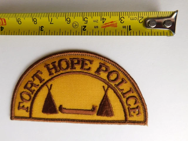 FORT HOPE FIRST Nations Police Vintage Patch Badge Native Canada Canoe ...
