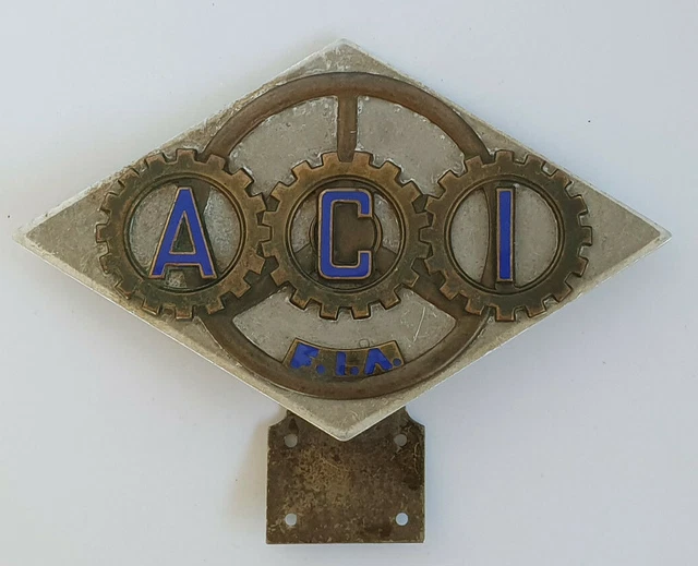 VINTAGE ACI AUTOMOBILE Club Italy F.I.A. Car Badge £106.81 - PicClick UK