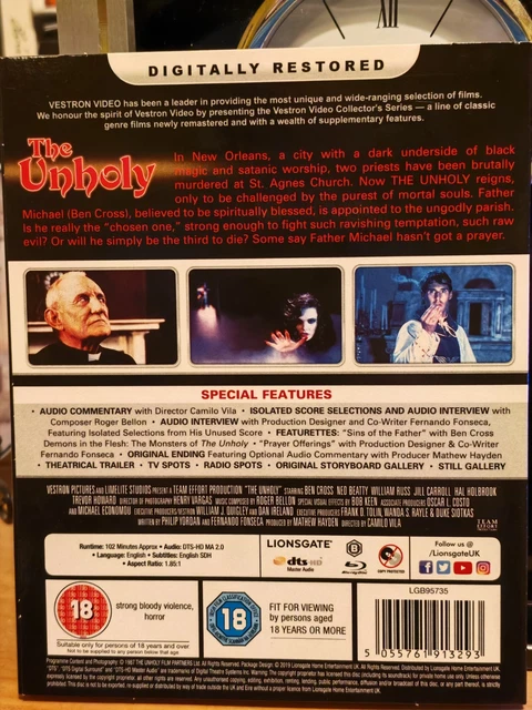 THE UNHOLY. Region B Blu Ray. Ben Cross, Trevor Howard, Hal Holbrook. £ ...