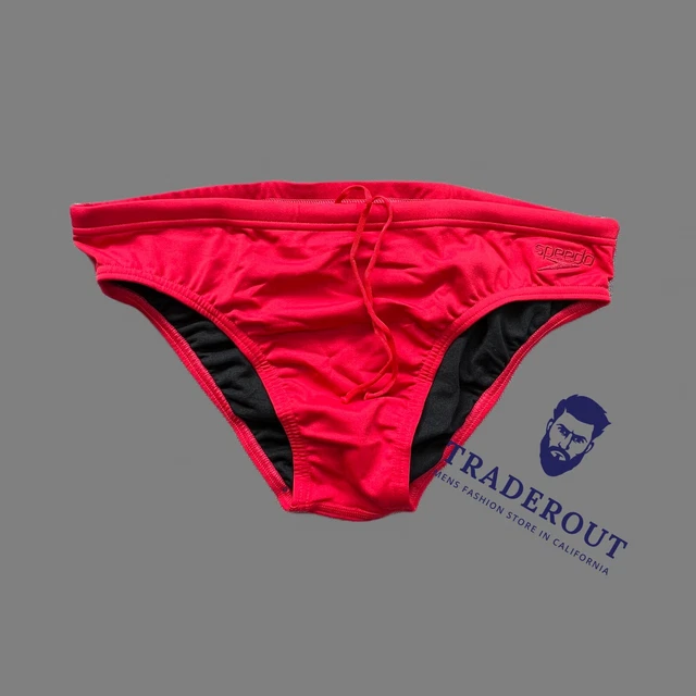 SPEEDO MEN RED Essential Eco Endurance+ swim Brief Swimwear size 32 34 ...