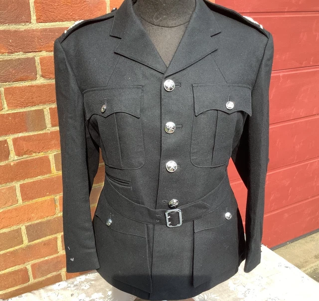 GENUINE FIRE SERVICE Officers Uniform Jacket C/W Silver Rank Markings £ ...