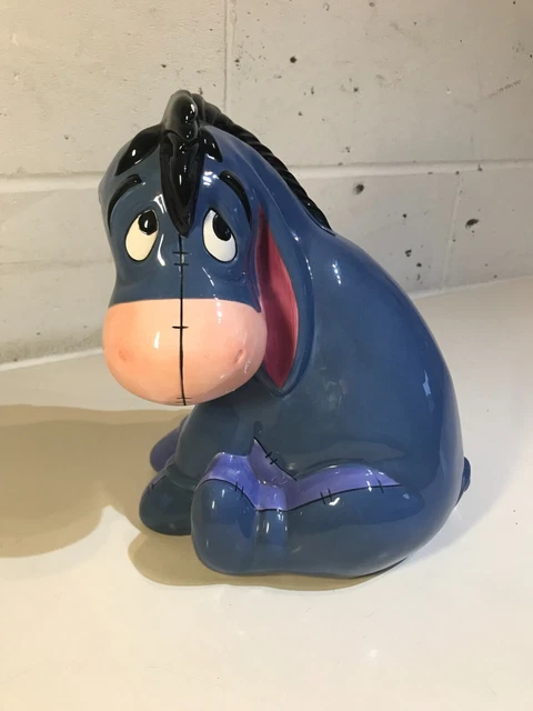 DISNEY EEYORE WINNIE The Pooh Ceramic 3D Money Bank Box Collectable 9.5 ...