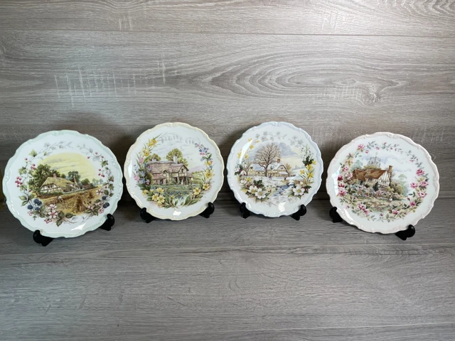 ROYAL ALBERT BONE China Plates the Seasons 1984 Autumn Summer Winter ...