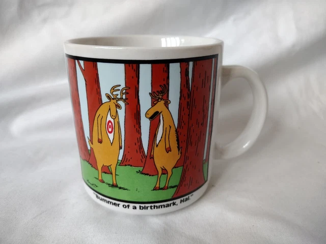 VINTAGE 1986 THE Far Side Gary Larson Coffee Mug Deer Bummer of a ...