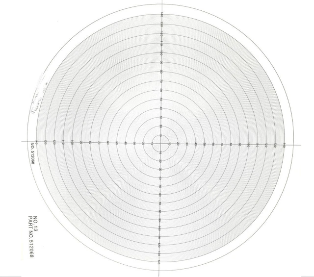 OPTICAL COMPARATOR CHART For Profile Projector Overlay Chart Mitutoyo ...