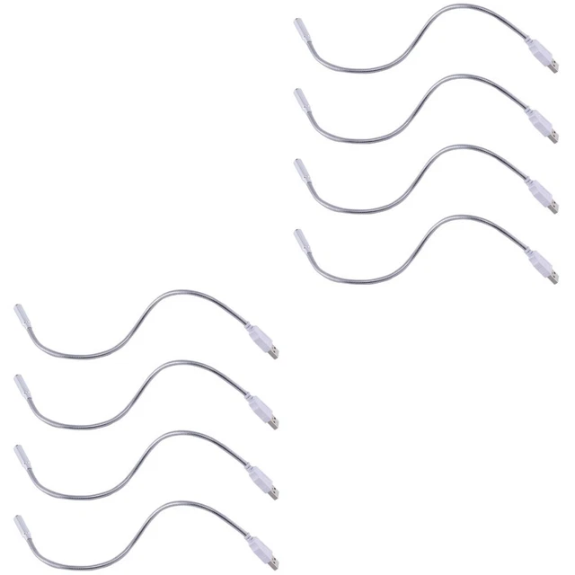 8 PIECES USB Reading Lamp High Brightness LED Flexible Gooseneck Light ...