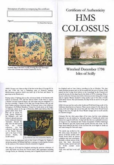 RARE STERN GLASS from Captains Cabin - HMS COLOSSUS shipwreck 1798 ...