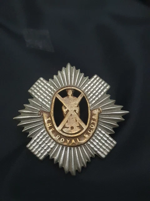 WW1 WW2 ROYAL Scots Cap Badge The Royal Regiment Har Glengarry Original ...