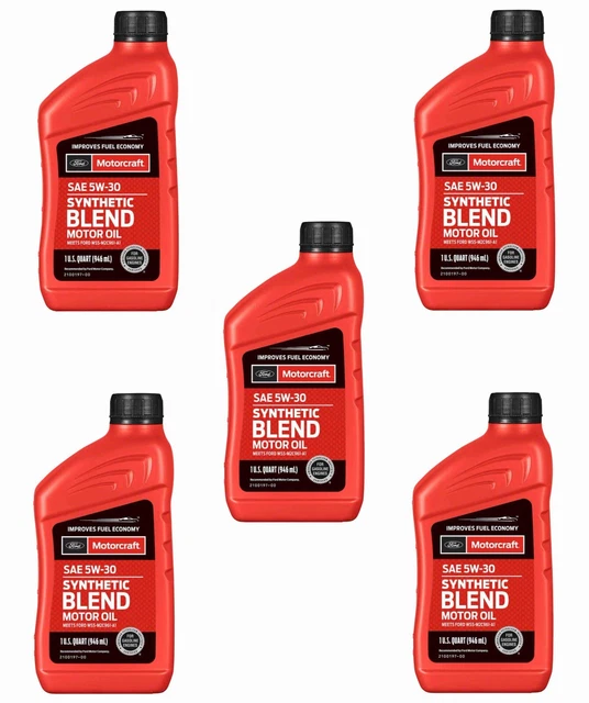 5 ENGINE MOTOR Oil Motorcraft OEM FORD XO5W30QSP SAE 5W-30 Premium ...
