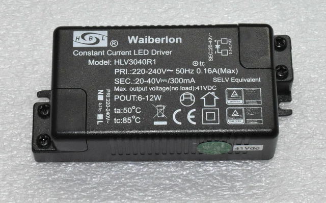 WAIBERLON HLV3040R1 LED Driver Trafo Transformator 20-40 Volt / 6-12 ...
