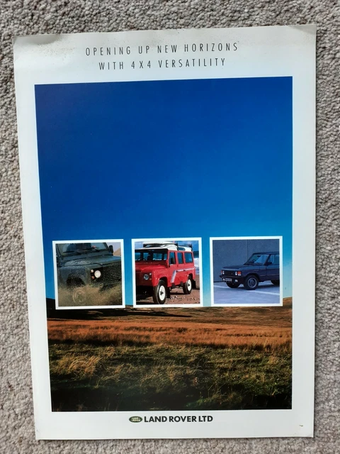 LAND ROVER 90 110 County Range Rover - A4 sales brochure 1988 £3.00 ...
