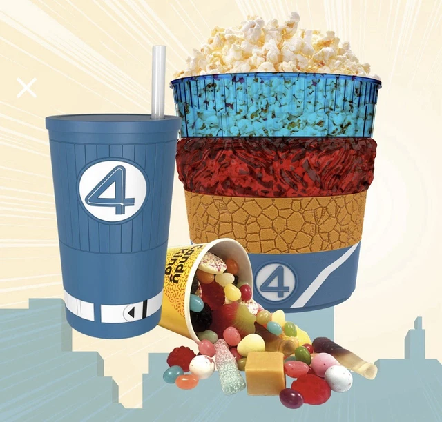 FANTASTIC FOUR 2025 Odeon Collectors Popcorn Bucket And Reed Cup (no ...