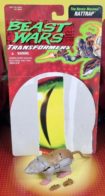 VINTAGE KENNER TRANSFORMERS Beast Wars Maximal Rattrap Complete w/Card ...