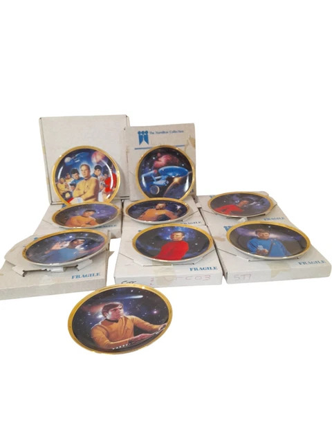 STAR TREK COLLECTIBLE Plates The Hamilton Collection Set of 8 Sci-Fi ...