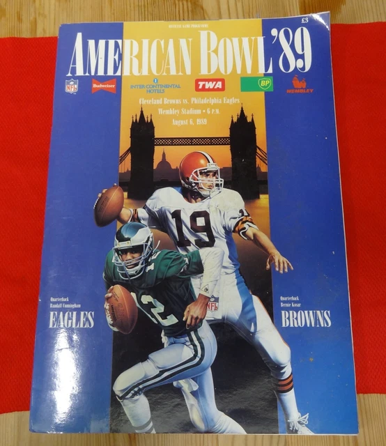 NFL 1989 AMERICAN Bowl Wembley Stadium Official Programme Browns v ...