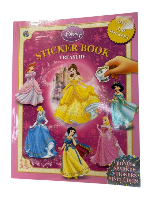 DISNEY PRINCESS STICKER Book Treasury With Over 350 Stickers & Bonus ...