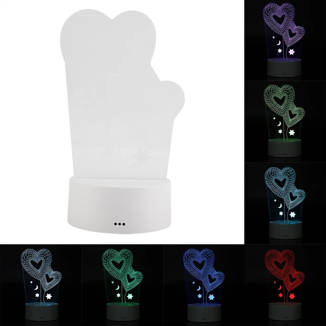 USB 3D VISUAL Light Romantic LED Night Lamp For Bedroom Decor Trending ...