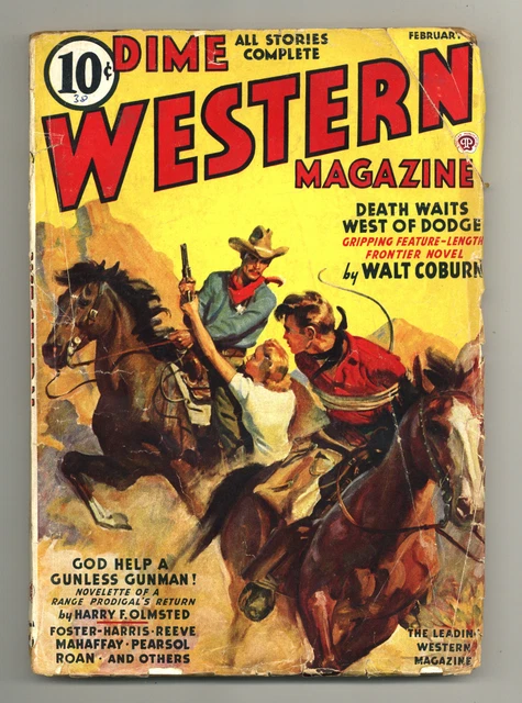 ALL WESTERN MAGAZINE Pulp Mar 1943 Vol. 30 #3 FR TRIMMED Low Grade £4. ...