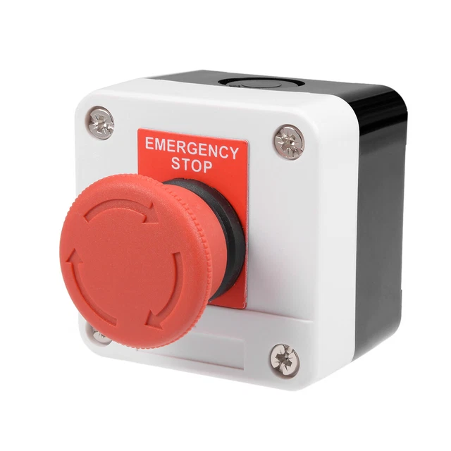 EMERGENCY STOP PUSH Button Switch Station Red Mushroom Self Locking ...