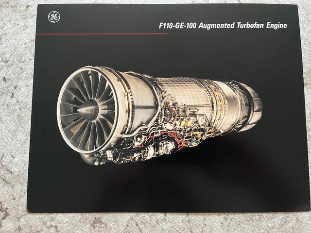 GENERAL ELECTRIC GE F110 jet engine, GD / Lockheed F-16, promo brochure ...