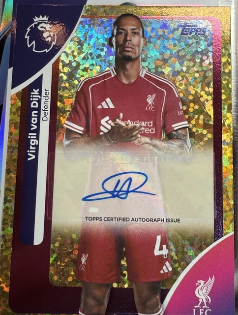 VIRGIL VAN DIJK 2025-26 Topps Premier League Gold Autograph #47/50 ...