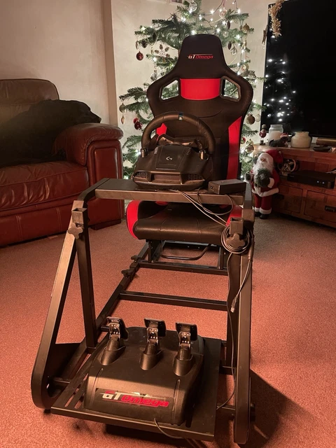OMEGA GT RACING Simulator Seat & Logitech Steering Wheel & Pedals for ...