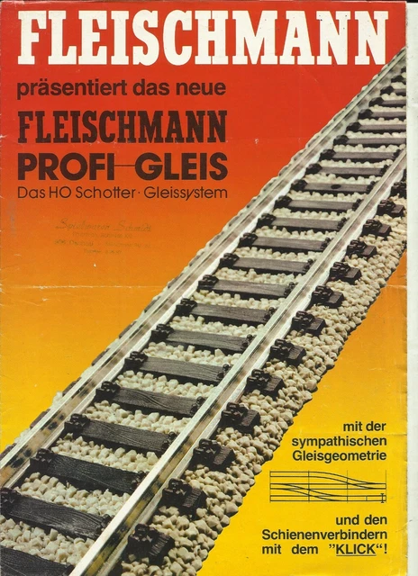 PRODUKTINFORMATION KATALOG FLEISCHMANN Profi-Gleis ca.1989 Modellbahn ...