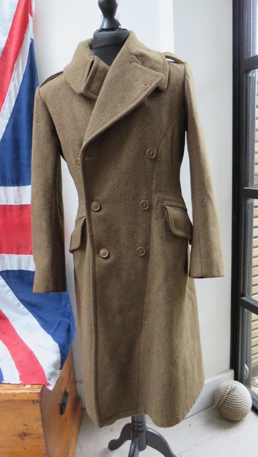 WWII 1943 AMERICAN War Aid British Army Military Greatcoat Battledress ...
