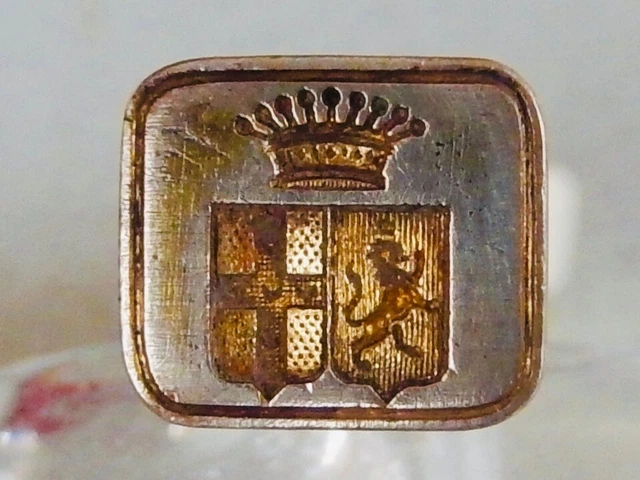 SCEAU D'ALLIANCE EN VERMEIL, CACHET, ARMOIRIES, COMTE. EUR 180,00 ...