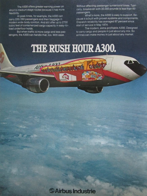 6/1975 PUB AIRBUS Industrie A300 Airliner Ecorche Cutaway Airline ...