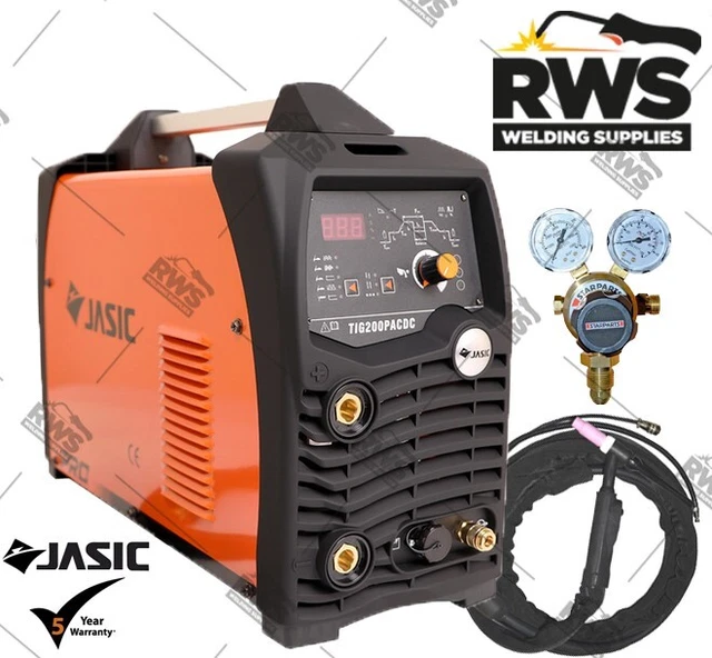 JASIC PRO TIG 200amp AC/DC Digital Inverter Welder with Torch & Reg MMA ...