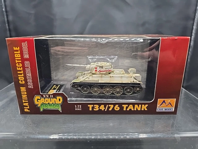 EASY MODEL WW2 GROUND ARMOUR 1/72, T34/76 Tank 1943 Russian Tank £12.99 ...