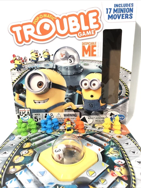 POP-O-MATIC TROUBLE GAME Despicable Me Minions Board Game-Missing 1 ...