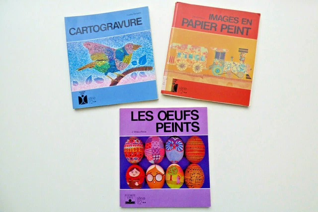 LOT DE 3 livrets d'activités manuelles : collages, oeufs peints et ...