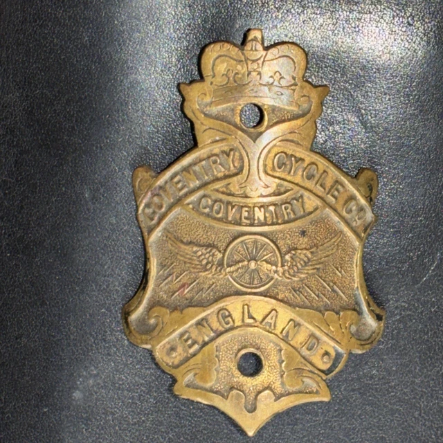 COVENTRY CYCLE CO VINTAGE STEUERROHR FAHRRAD RAHMEN EMBLEM PLATTE ...