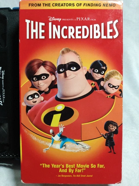 THE INCREDIBLES (VHS, 2005, VHS) Disney Pixar Animated Movie Late Run ...