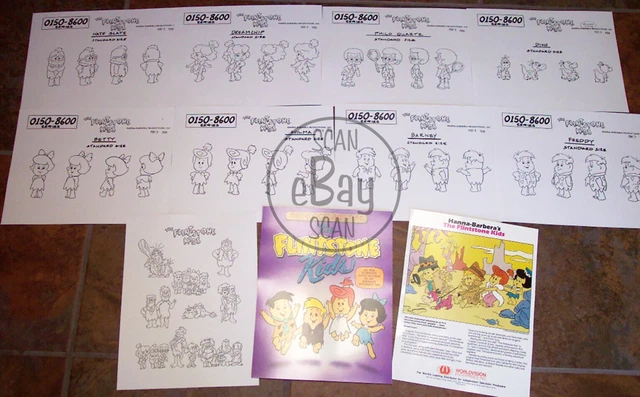FLINTSTONE KIDS ANIMATORS' MODEL SHEETS HANNA BARBERA Artist Reference ...