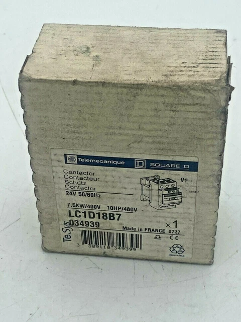 LC1D18B7 SCHNEIDER ELECTRIC TeSys D Contactor EUR 43,89 - PicClick FR