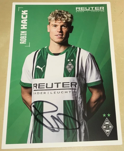 ROBIN HACK SIGNIERTE Autogrammkarte Borussia Mönchengladbach Autogramm ...