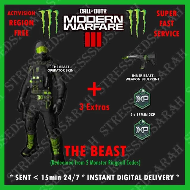 THE BEAST OPERATOR SKIN Codice Sblocco (+3 EXTRA) CALL OF DUTY MW3 ...
