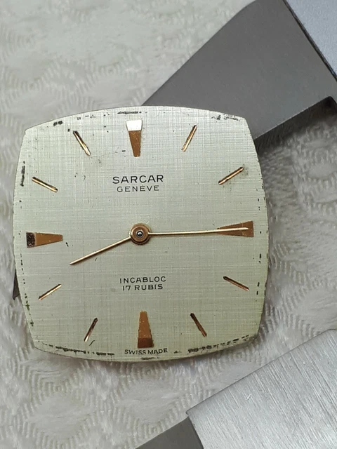 SARCAR HERREN HANDAUFZUG Armbanduhr SARCAR Genève Uhrwerk & Zifferblatt ...