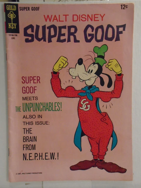 GOLD KEY WALT DISNEY SUPER GOOF #7 (1967) Al Spumoni, Goofy, Gilbert £3 ...