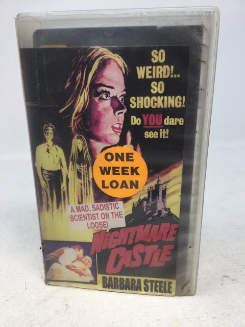 NIGHTMARE CASTLE (VHS)~ Sinister Cinema~ Barbara Steele~ Goth Classic £ ...