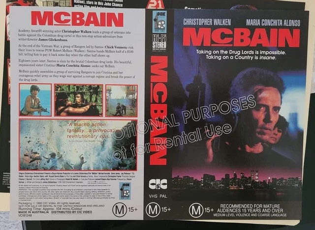 MCBAIN VHS SAMPLE Sleeve / Slick Only $20.00 - PicClick AU