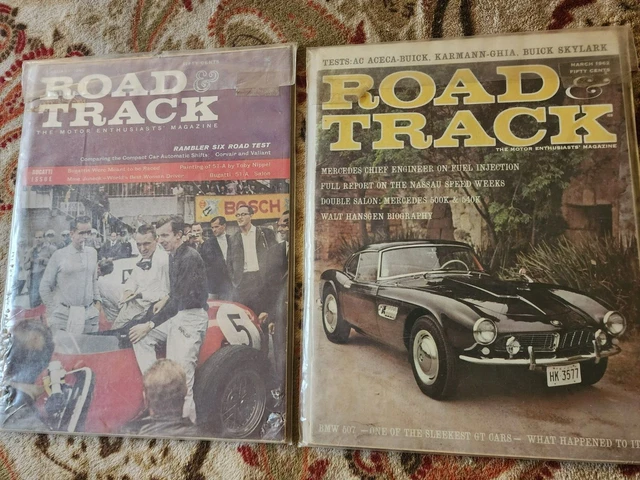 TWO VINTAGE ROAD & Track Magazines February 1960 March 1962 £8.79 ...