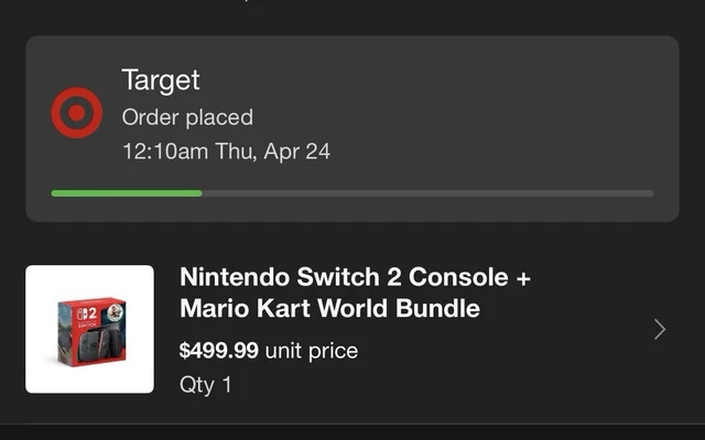 NINTENDO SWITCH 2 Console + Mario Kart World Bundle TARGET PREORDER ...