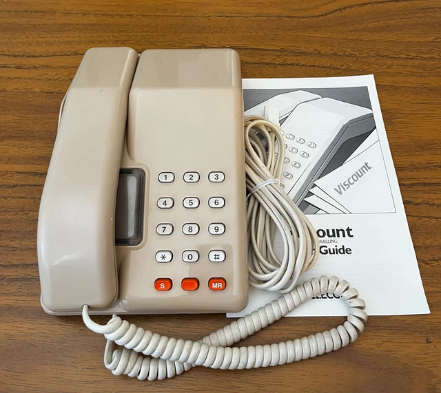 BT VISCOUNT PUSHBUTTON Telephone, 1980s Retro Vintage British Telecom £ ...