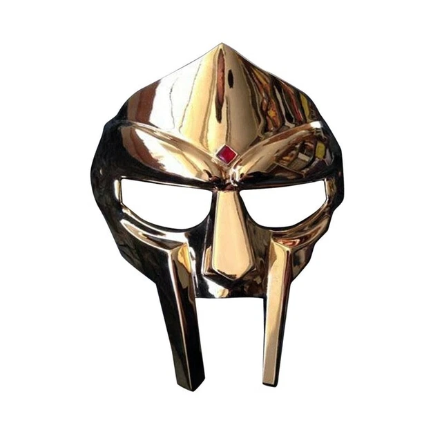 MF DOOM MASQUE Gladiateur Mad-Villain 18G Acier Laiton Visage Armor ...